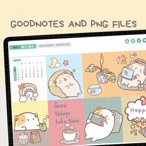 Lazy Day Digital Stickers | Goodnotes Stickers | Cute Hand Draw ...