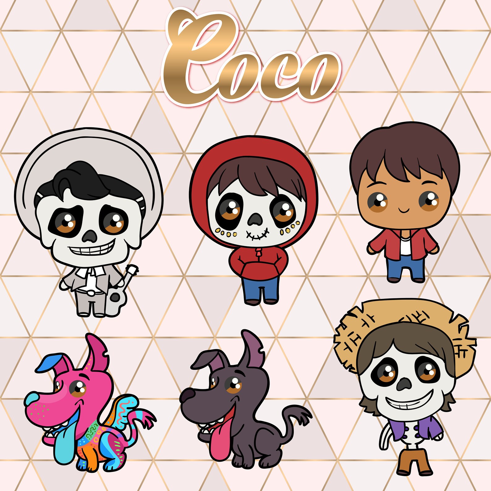 Coco Clipart With Digital Papers Printable Disney Coco Png Clipart | My ...