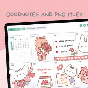 My Valentine Digital Stickers | Goodnotes Stickers | Cute Hand Draw ...
