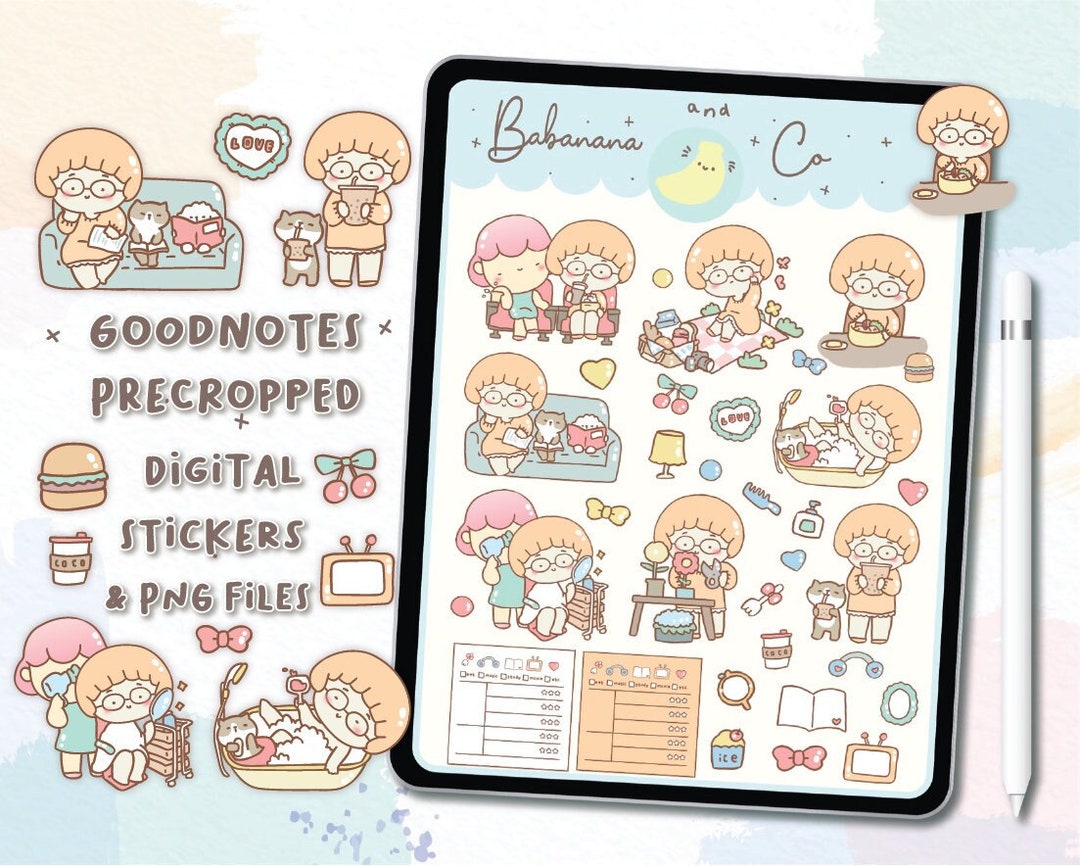 Time to Relax Digital Stickers | Goodnotes Stickers | Cute Hand Draw ...