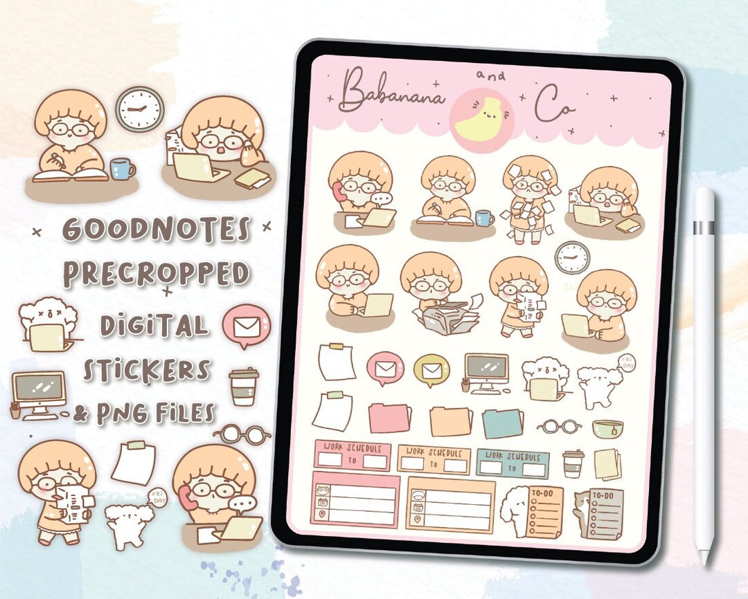 Busy Day Digital Stickers | Goodnotes Stickers | Cute Hand Draw ...
