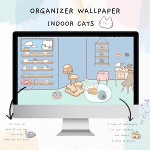 Cute Cozy Day Desktop Wallpaper Organizer| Mac and Windows Organizer ...