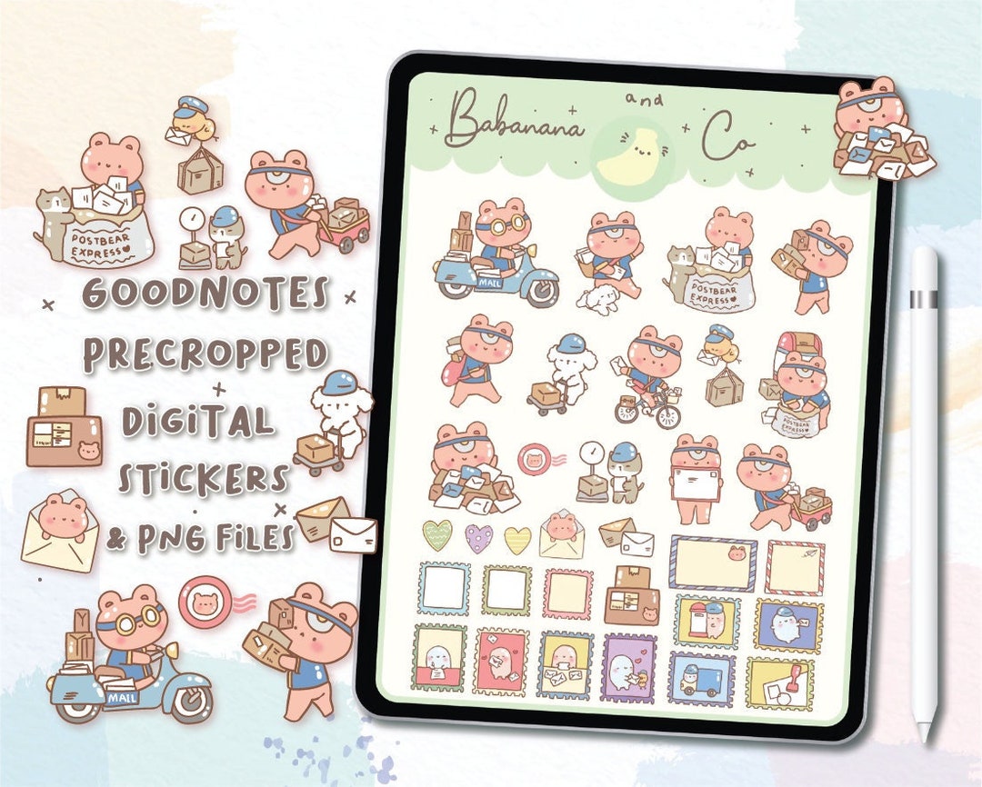 Mister Postman Digital Stickers Goodnotes Stickers Cute - Etsy