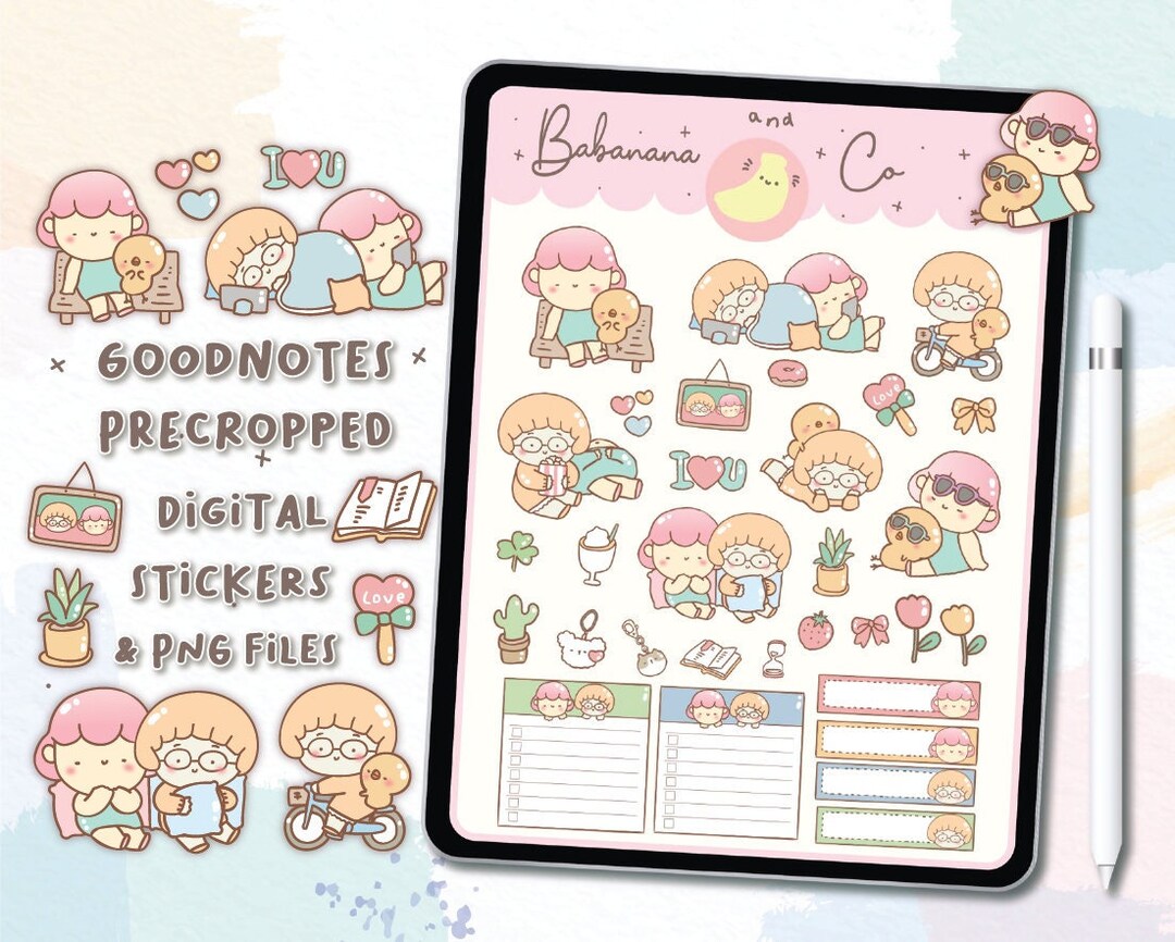 Best Friend Forever Digital Stickers | Goodnotes Stickers | Cute Hand ...