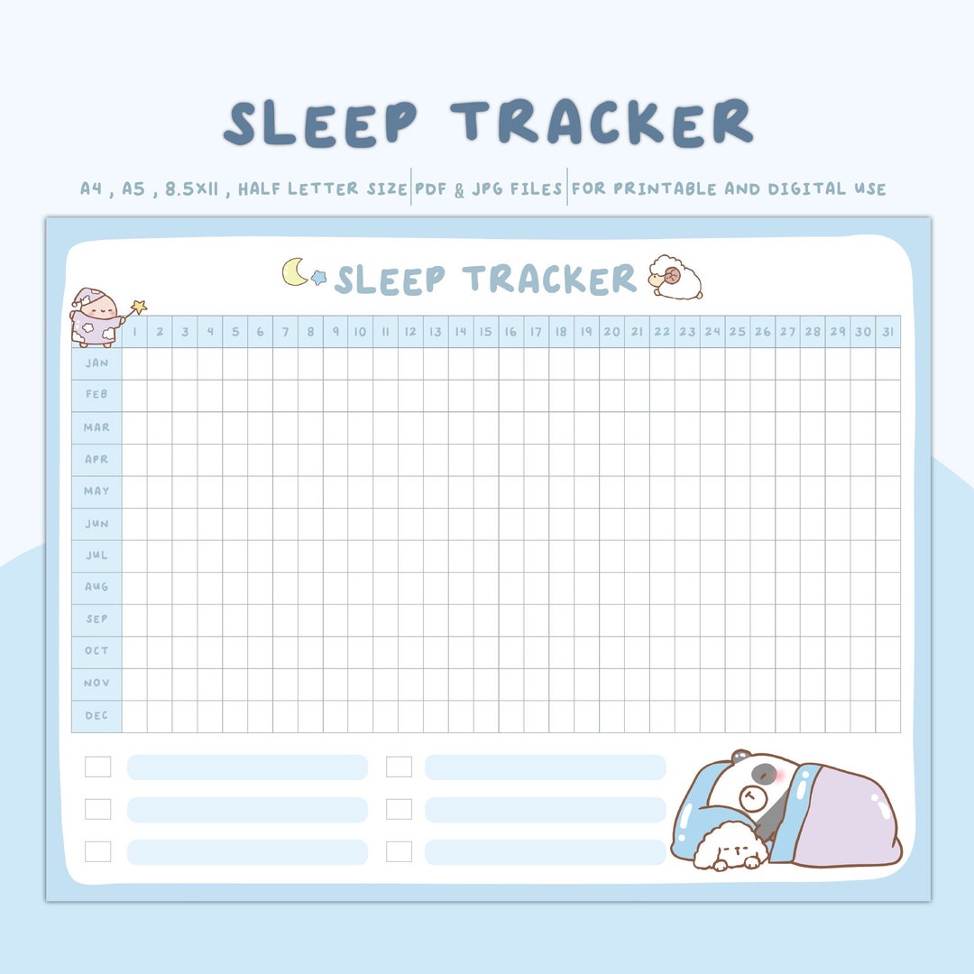 Sleep Tracker Printable Template, Sleep Journal, Sleep Log,sleep ...