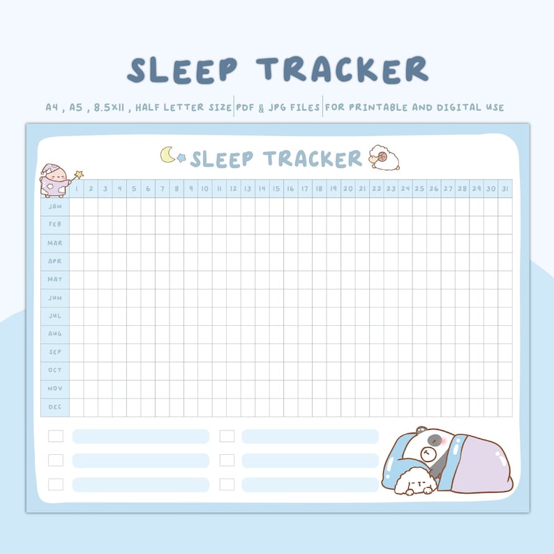 Sleep Tracker Printable Template, Sleep Journal, Sleep Log,sleep ...