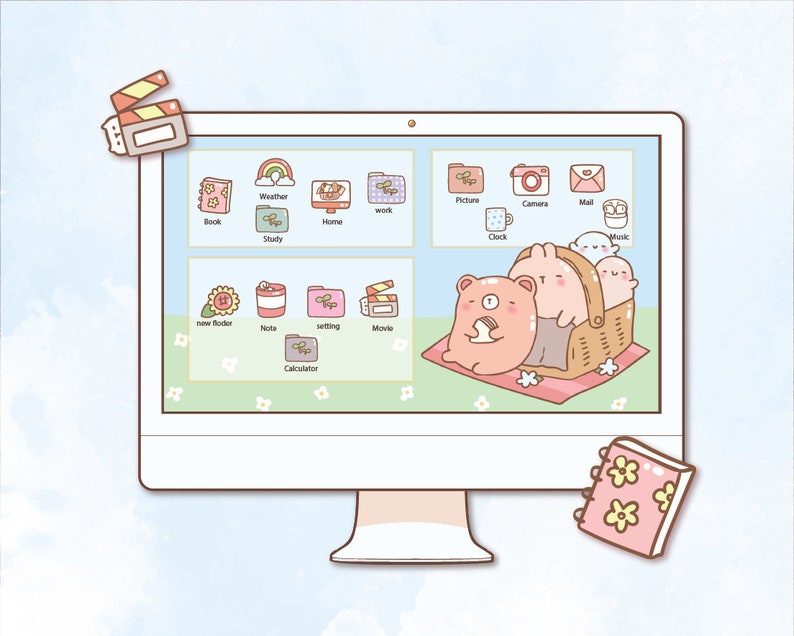 Picnic Desktop Wallpaper Organizer Mac and Windows Organizer - Etsy