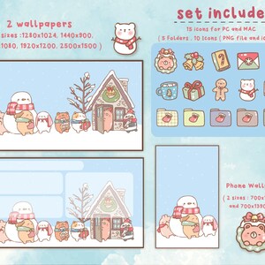 Christmas Desktop Wallpaper Organizer| Mac and Windows Organizer | Mac ...