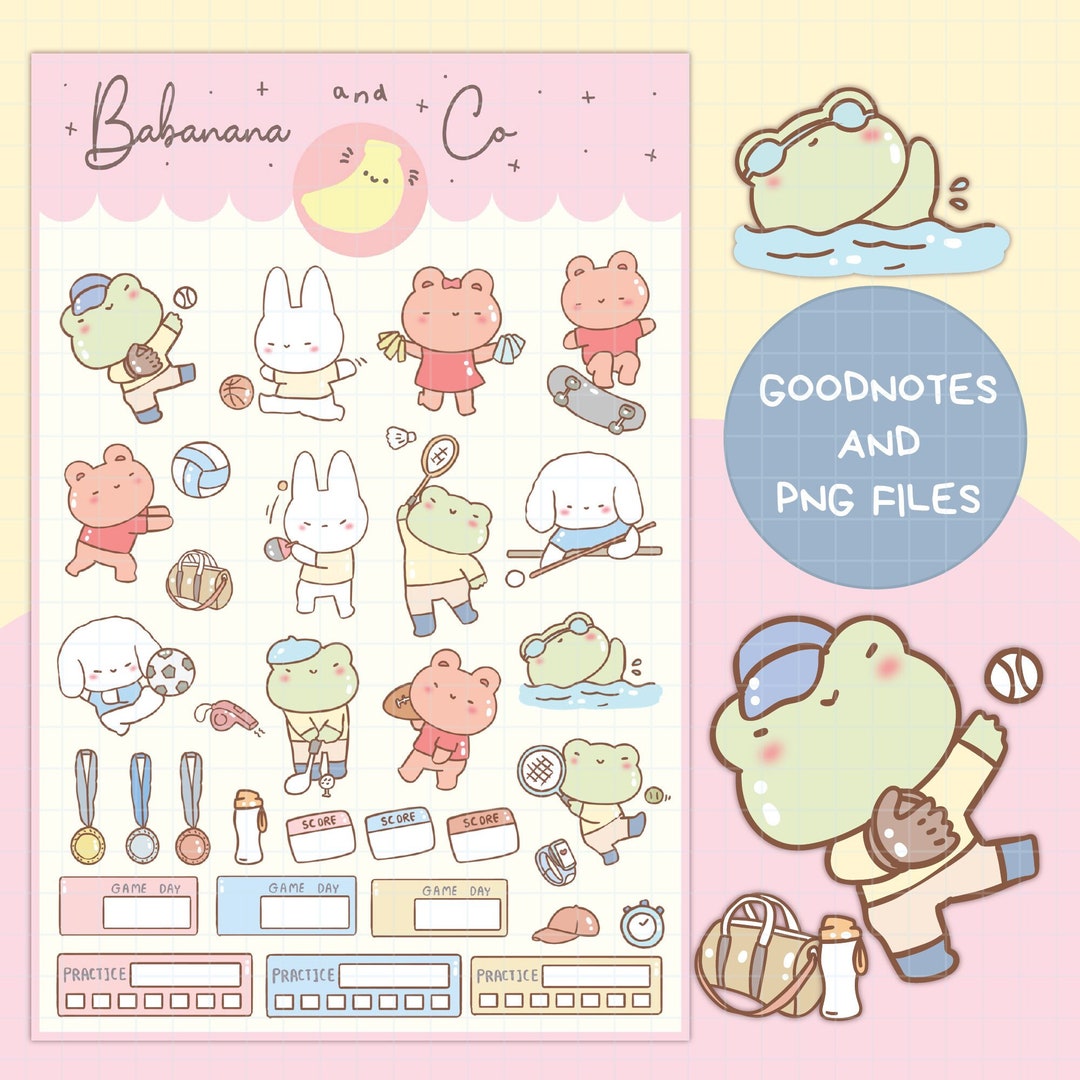 Sports Day Digital Stickers | Goodnotes Stickers | Cute Hand Draw ...