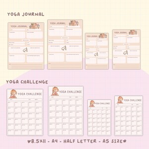 Daily Yoga Journal Printable | Daily Yoga Planner | Wellness Planner ...