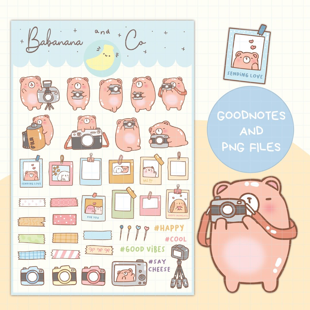 Photographer Digital Stickers | Goodnotes Stickers | Cute Hand Draw ...