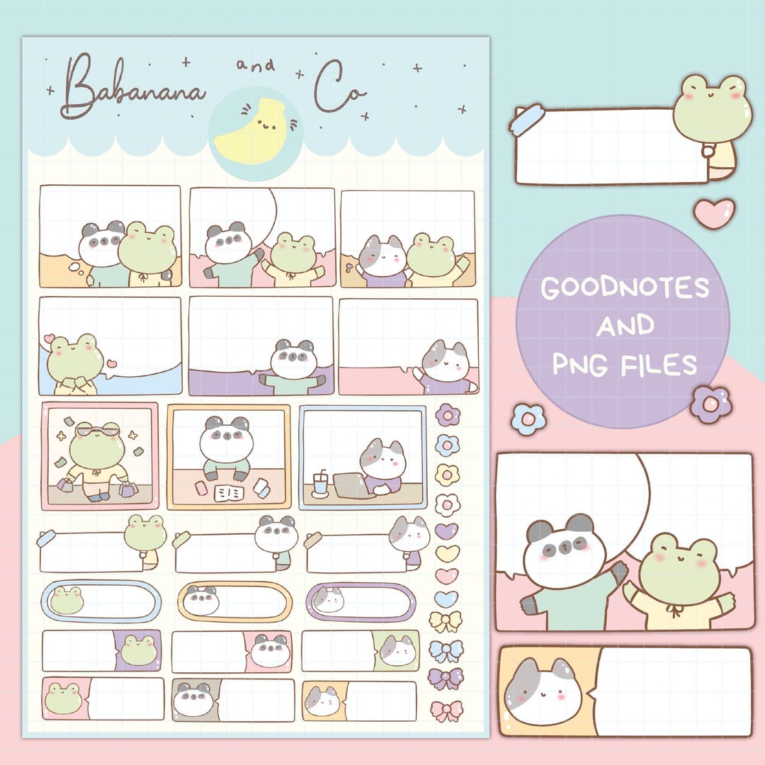 Super Cute Digital Stickers | Goodnotes Stickers | Cute Hand Draw ...