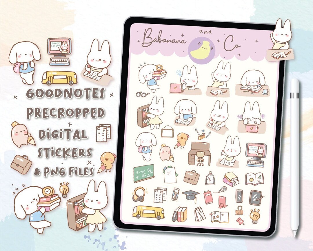 Back to School Digital Stickers | Goodnotes Stickers | Cute Hand Draw ...