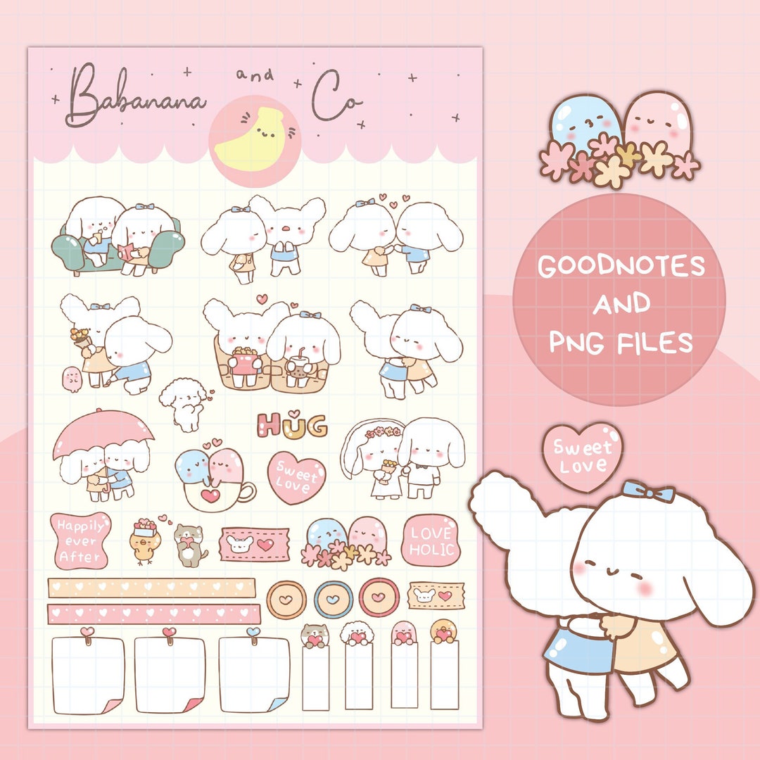 Love Holic Digital Stickers | Goodnotes Stickers | Cute Hand Draw ...
