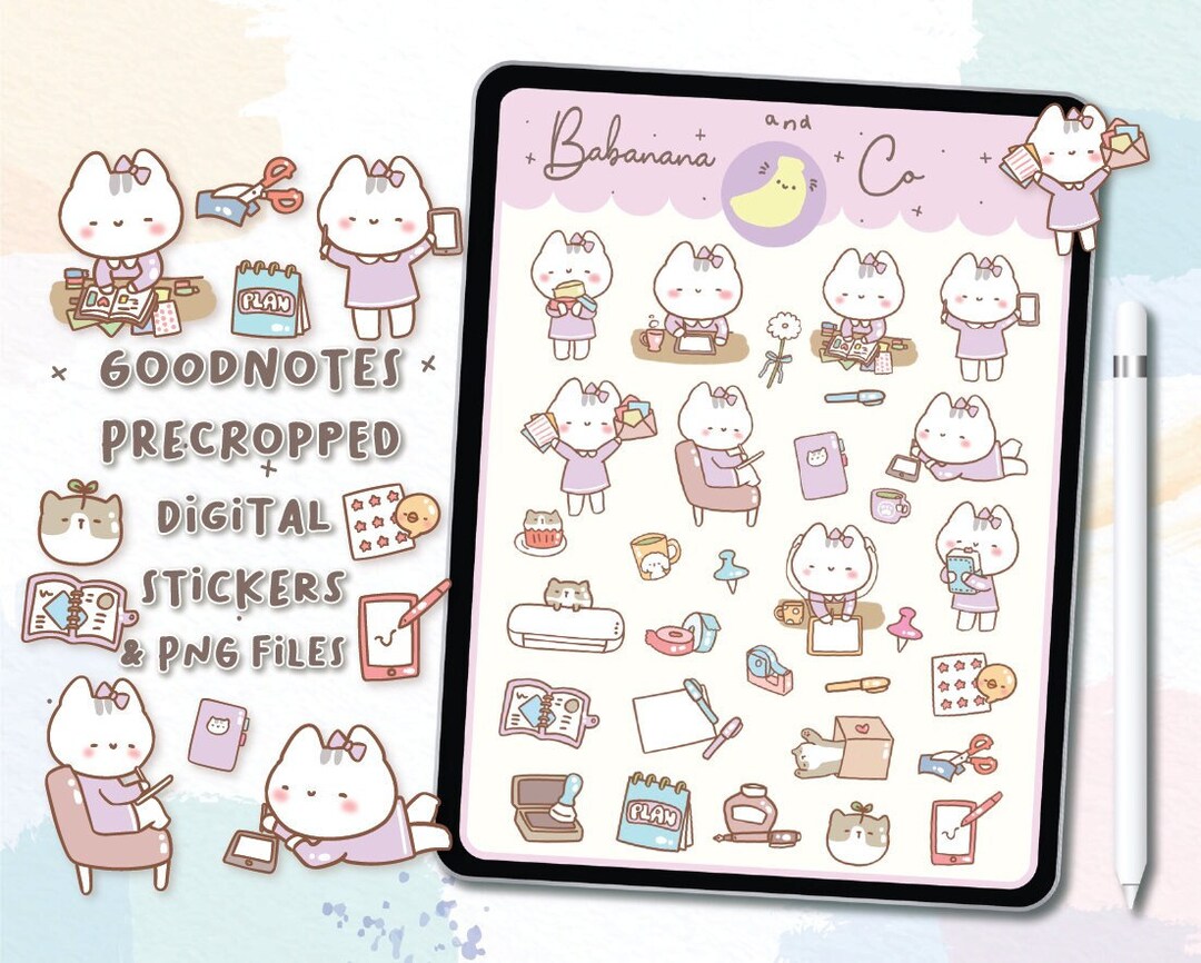 Plan Time Digital Stickers Goodnotes Stickers Cute Hand Draw Digits ...