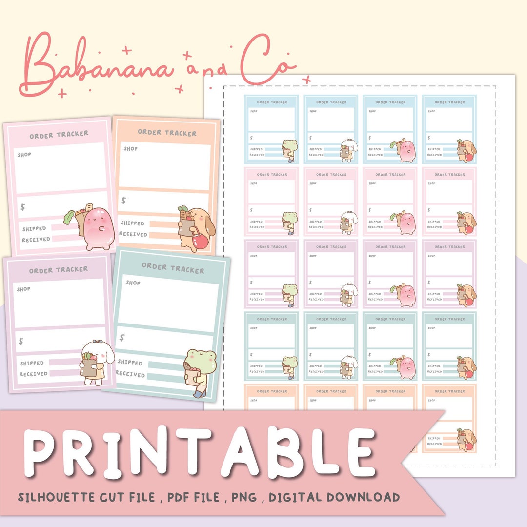 Cute Order Tracker Printable,printable Planner Stickers,digital ...