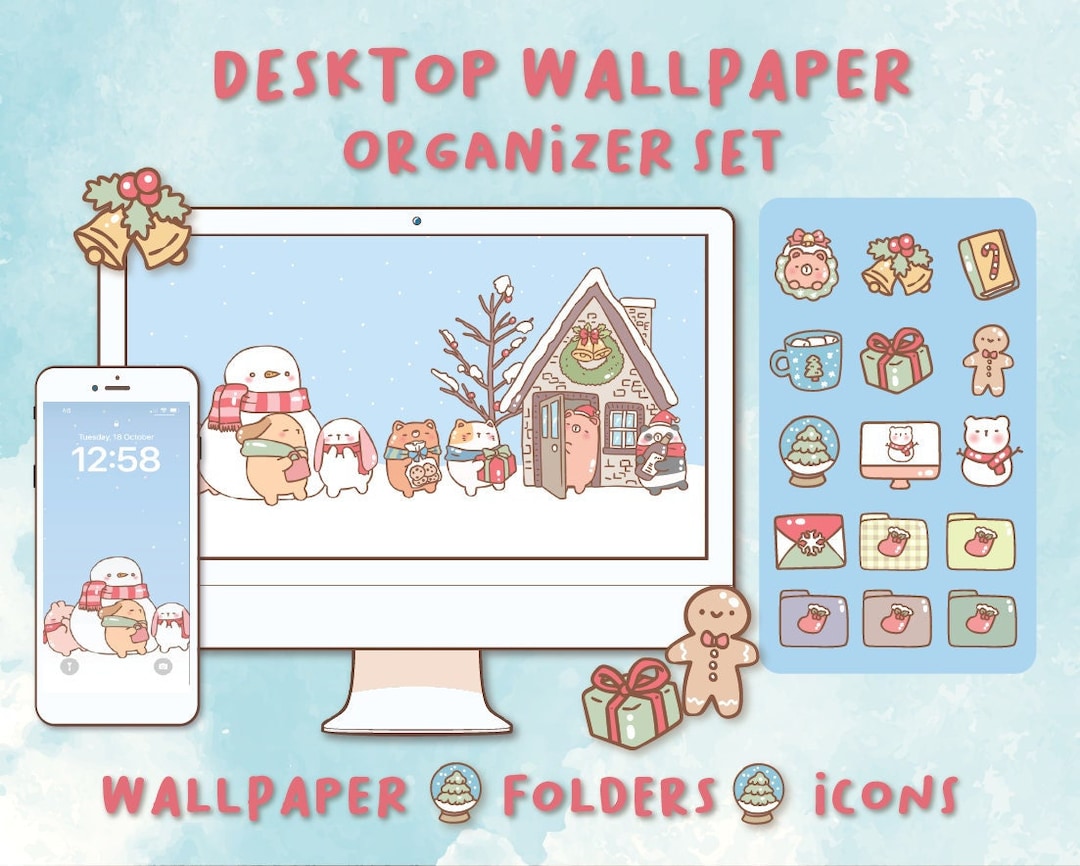 Christmas Desktop Wallpaper Organizer| Mac and Windows Organizer | Mac ...