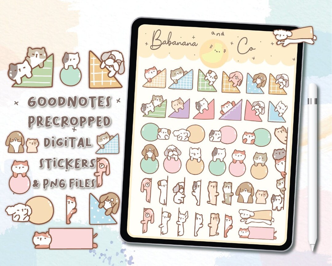 Cute Functional Digital Stickers | Goodnotes Stickers | Cute Hand Draw ...