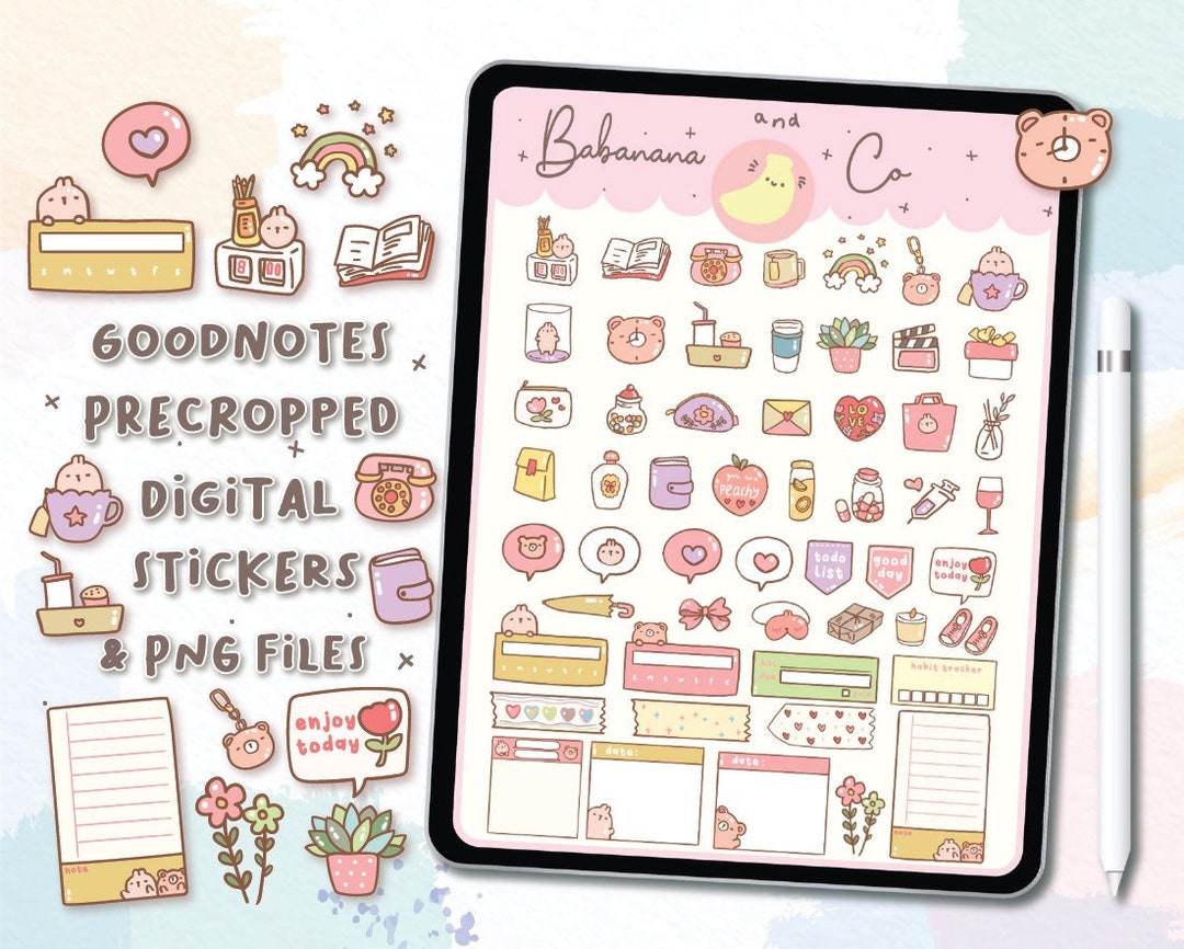 Cute Simple Sticker Digital Stickers | Goodnotes Stickers | Cute Hand ...