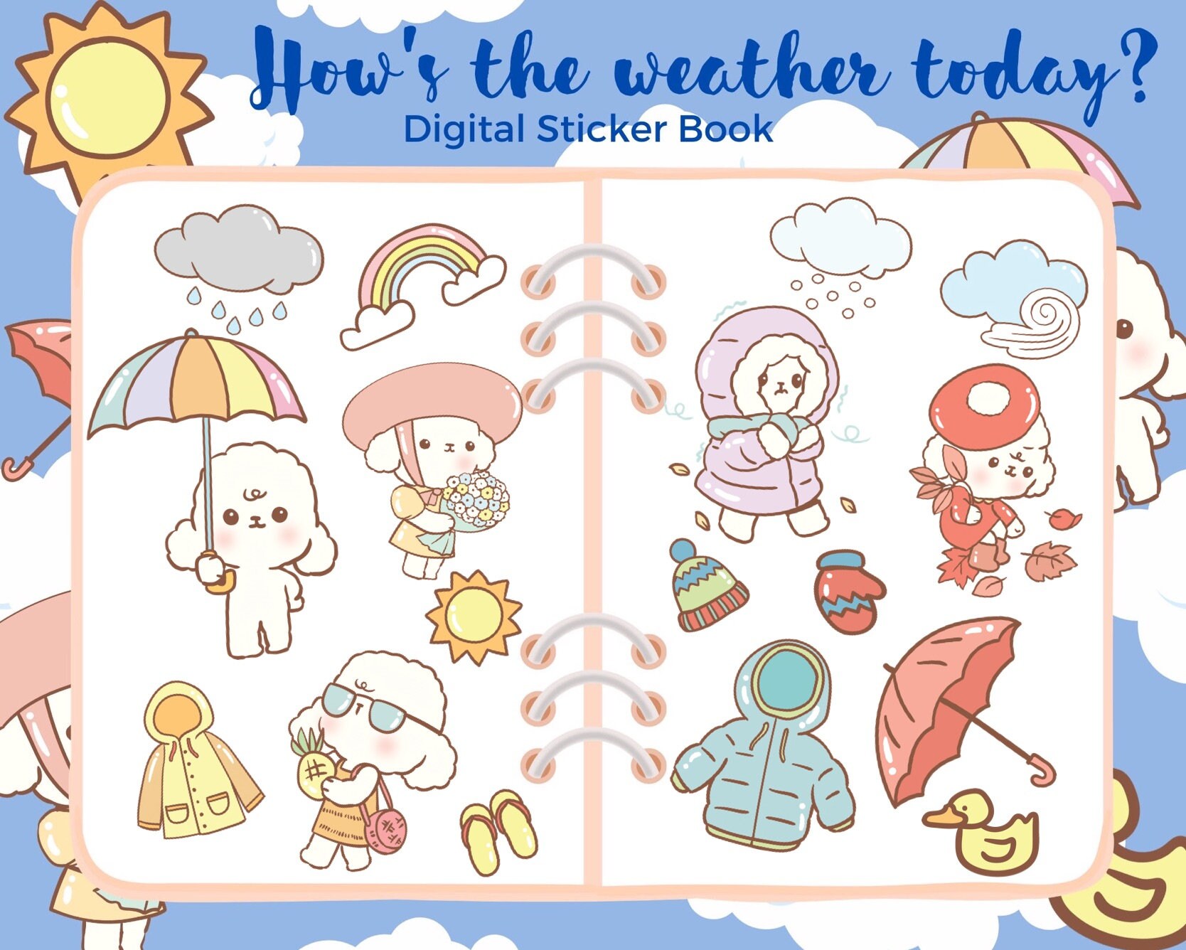 How is the Weather Today Theme Digital Stickers Goodnotes - Etsy