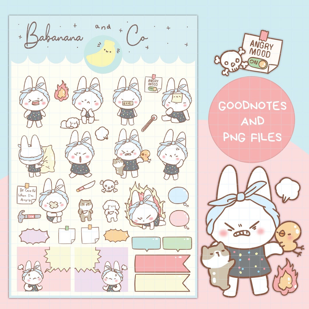 I Am Angry Digital Stickers | Goodnotes Stickers | Cute Hand Draw ...