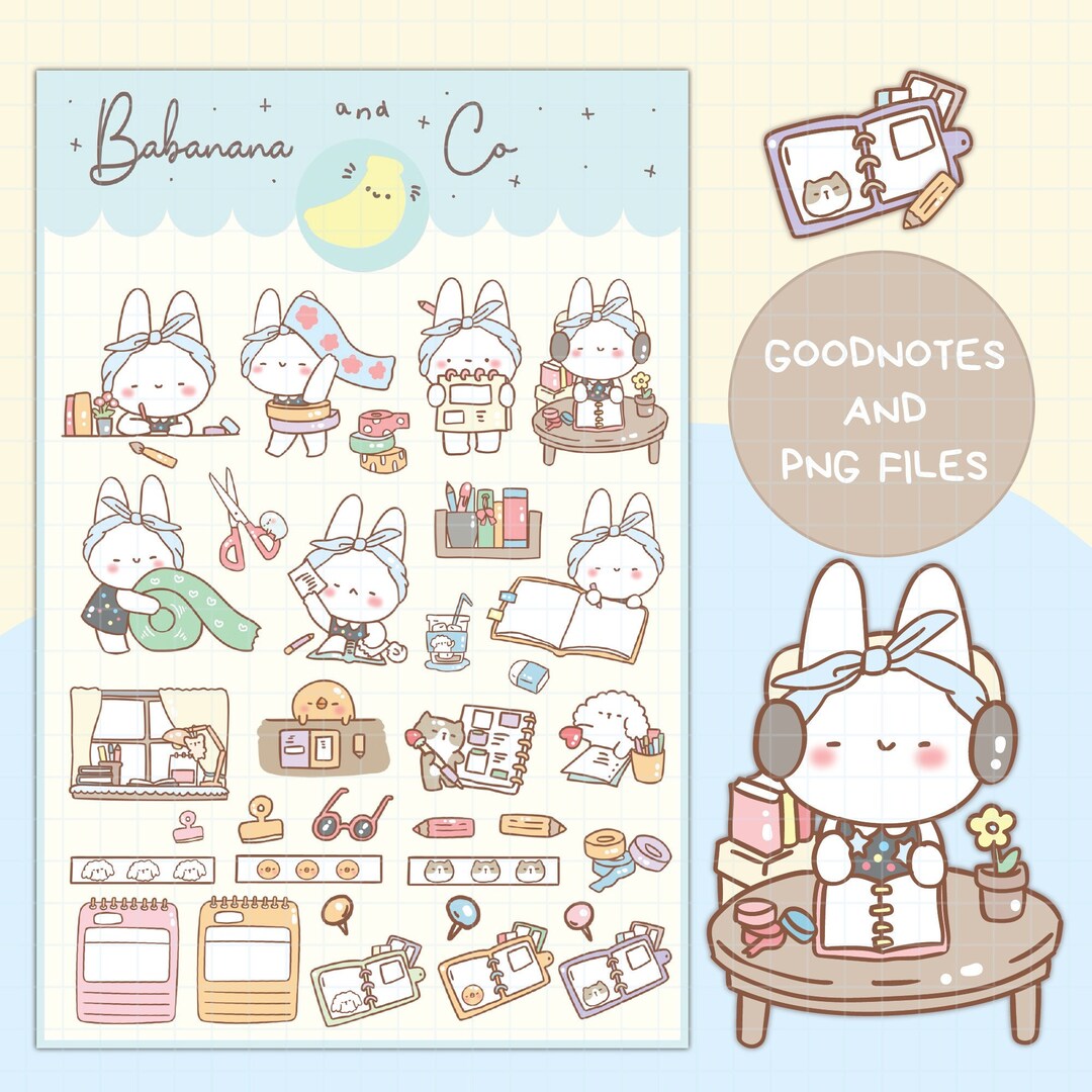 Diary Planner Digital Stickers | Goodnotes Stickers | Cute Hand Draw ...