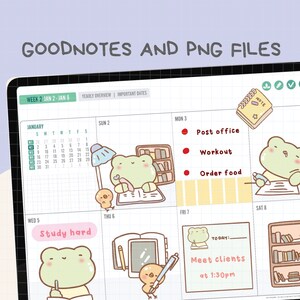 Study Hard Digital Stickers | Goodnotes Stickers | Cute Hand Draw ...