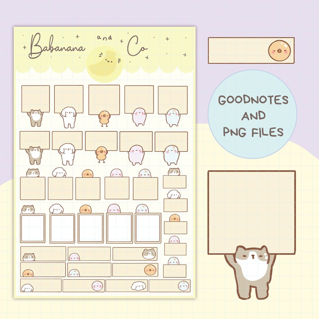 Mini Memo Digital Stickers | Goodnotes Stickers | Cute Hand Draw ...