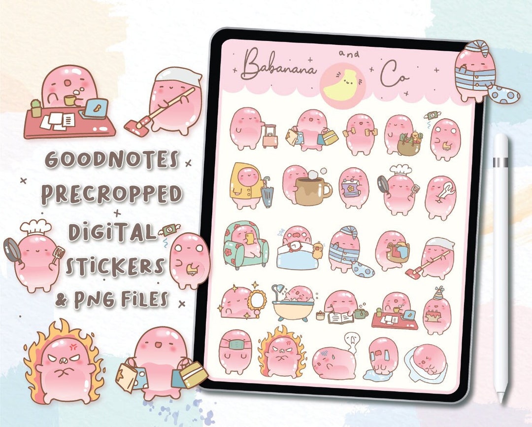 Bundle Daily Digital Stickers | Goodnotes Stickers | Cute Hand Draw ...