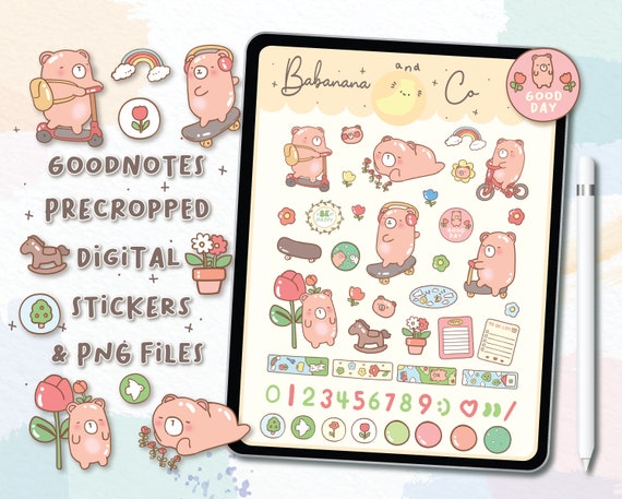 Lovely Day Digital Stickers Goodnotes Stickers Cute Hand | Etsy