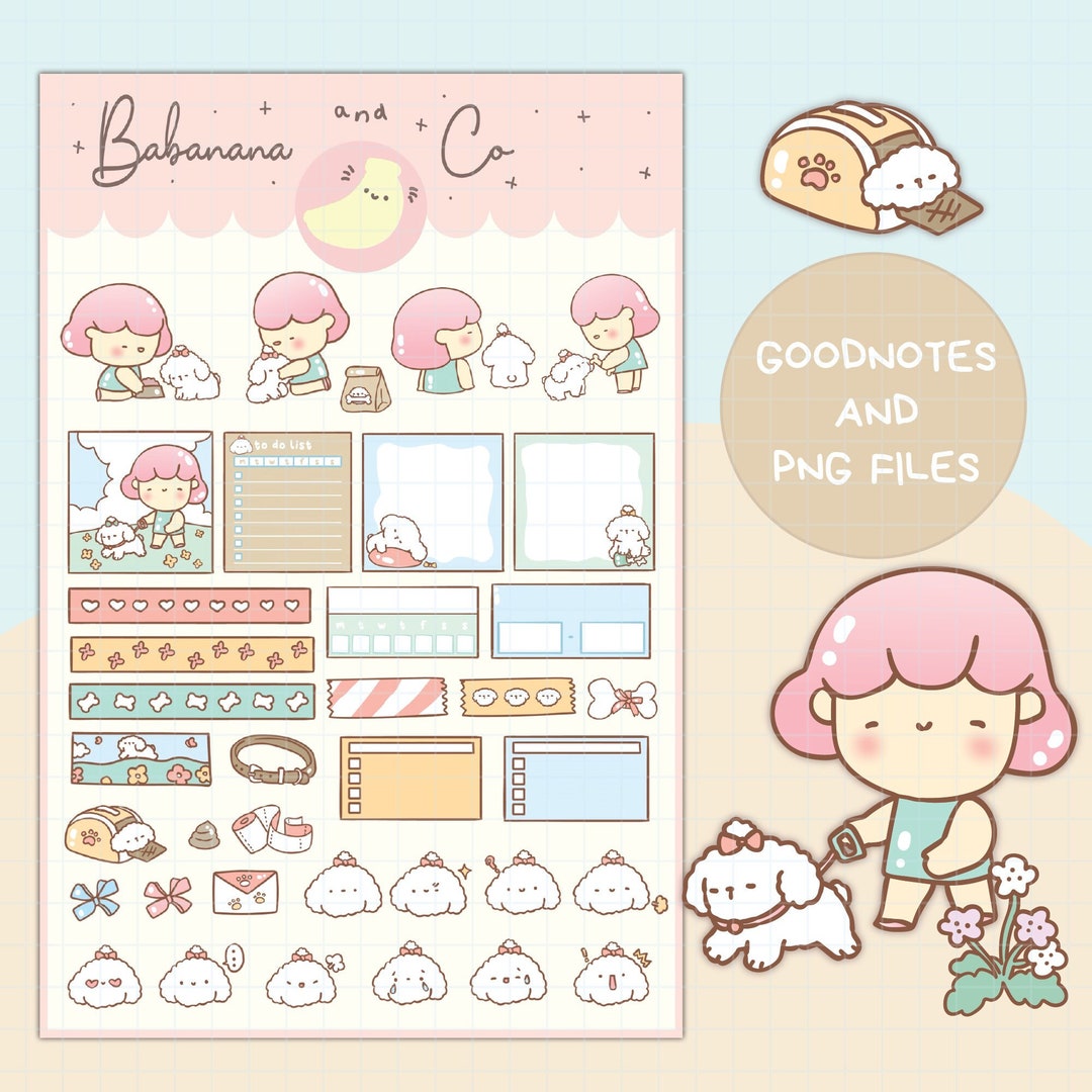 Love Dogs Digital Stickers | Goodnotes Stickers | Cute Hand Draw ...