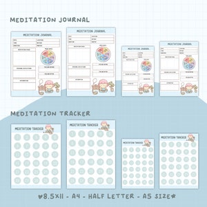 Meditation Tracker Printable | Meditation Journal | Meditation Log | 30 ...