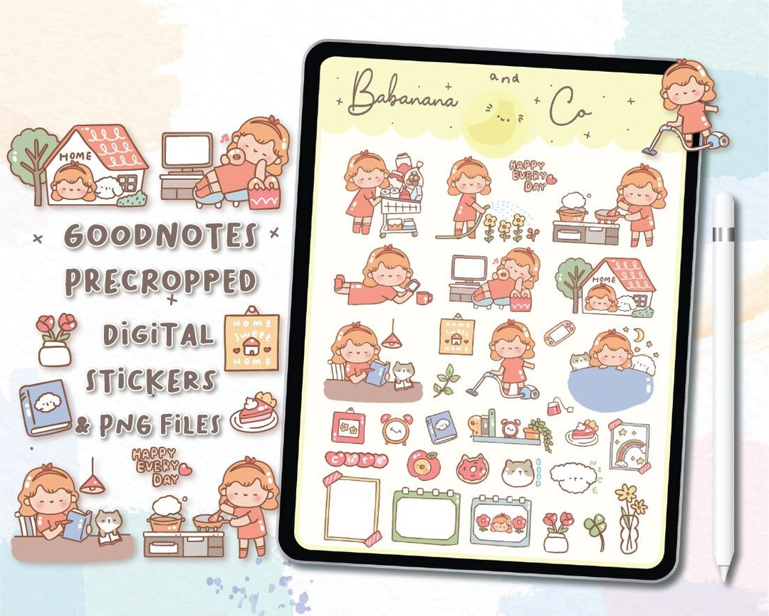 Happy Weekend Digital Stickers Goodnotes Stickers Cute Hand Draw Digits ...