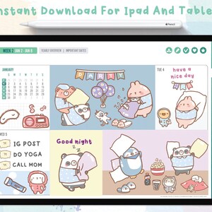 Pajamas Party Digital Stickers Goodnotes Stickers Cute - Etsy