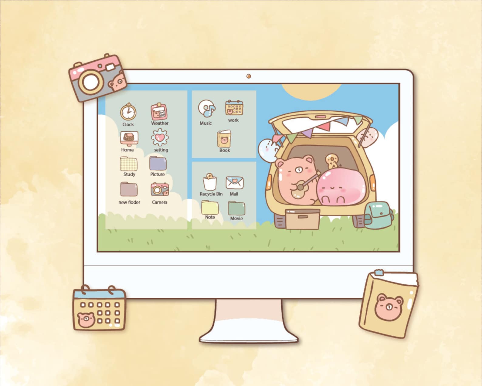 Vacations Desktop Wallpaper Organizer Mac and Windows - Etsy