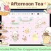Afternoon Tea Theme Digital Stickers | Goodnotes Stickers | Cute Hand ...