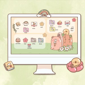 Sweet Floral Desktop Wallpaper Organizer| Mac and Windows Organizer ...