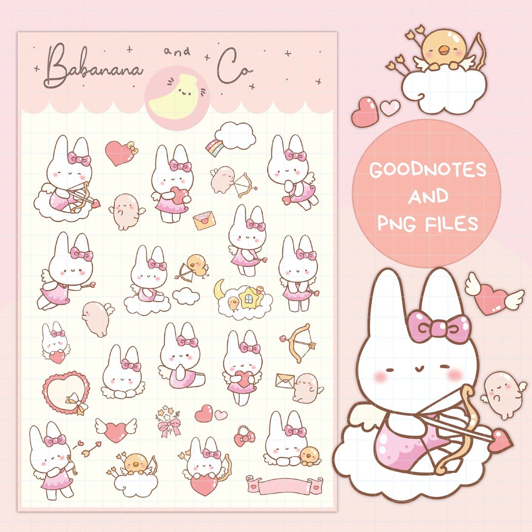 Cute Angel Digital Stickers | Goodnotes Stickers | Cute Hand Draw ...