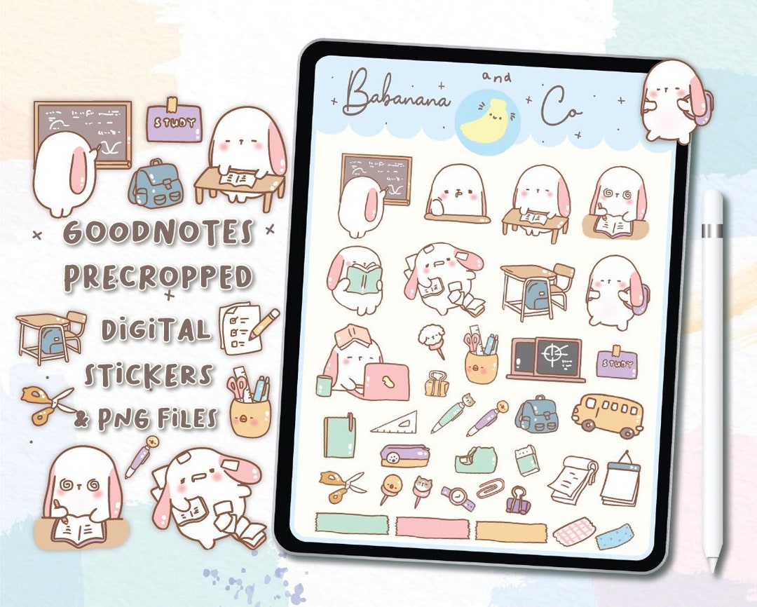 School Day Digital Stickers | Goodnotes Stickers | Cute Hand Draw ...