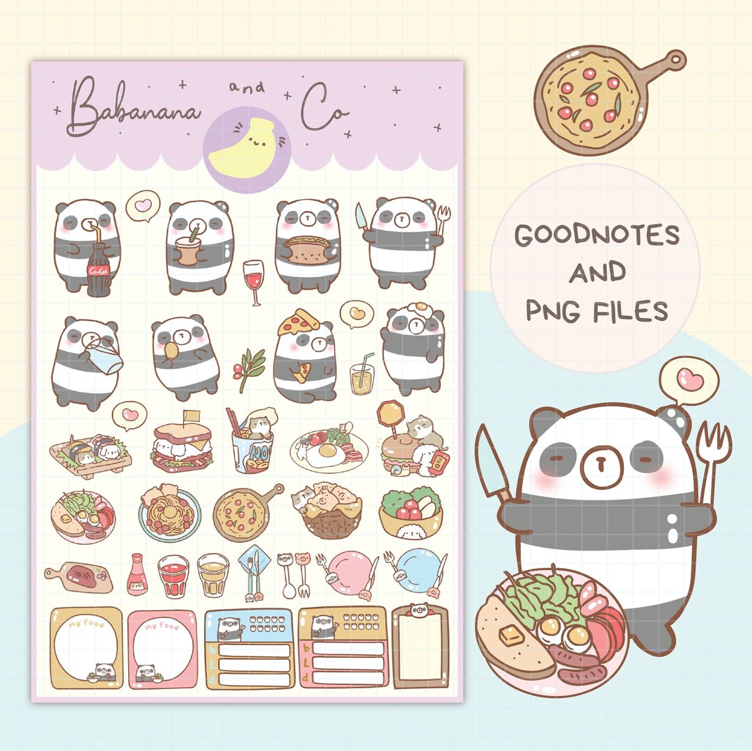Food Lover Digital Stickers | Goodnotes Stickers | Cute Hand Draw ...
