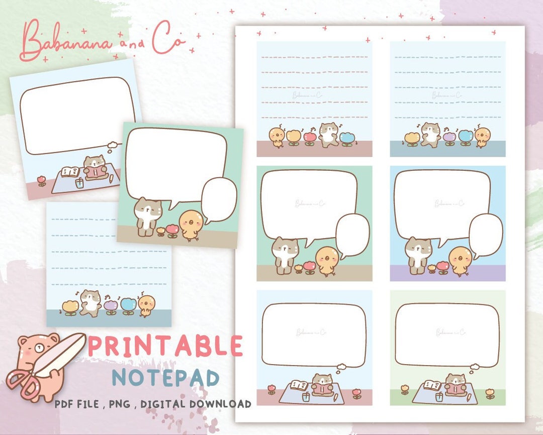 Cute Pet Mini Note,note Pad Digital Digits Stickers ,cute Printable ...