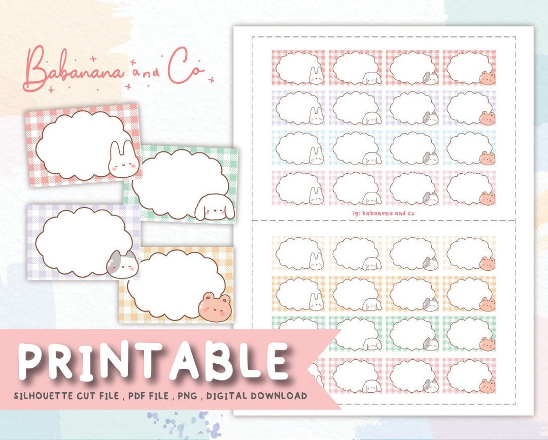 Memo Sheets Printable ,digital Stickers,hand Drawn Design,printable ...