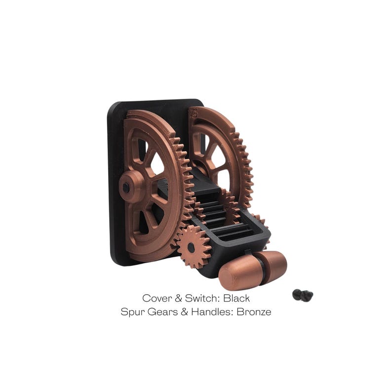 Rocker CUSTOM Mechanical Spur Geared Steampunk Light Switch Assembly ...