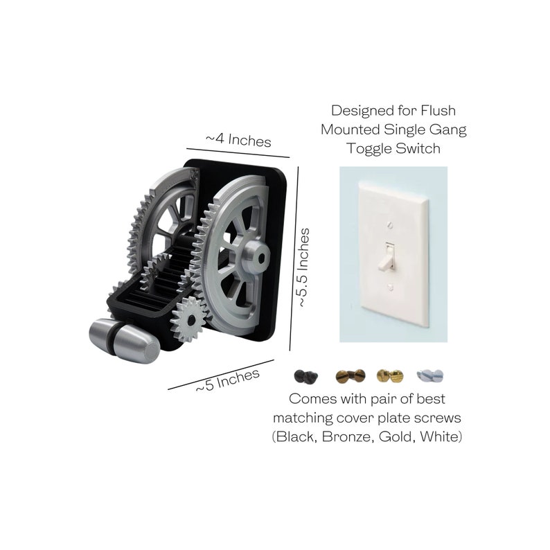Toggle Ready-to-ship Steampunk Light Switch Assembly / 9 Gears, Lever ...