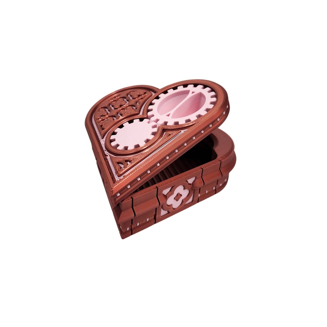 Steampunk Heart Lock Box | Gear Driven Lock| Desk and Steampunk Decor ...