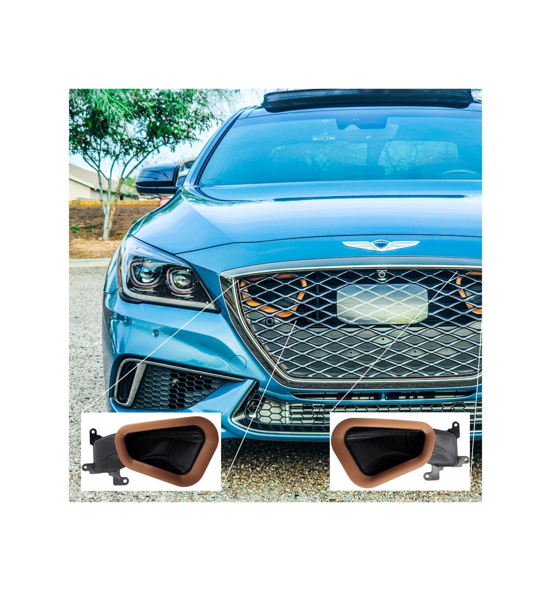 G80 Fmai's / G80 Sport Front Mount Air Intakes / G80 Snorkels / Front ...