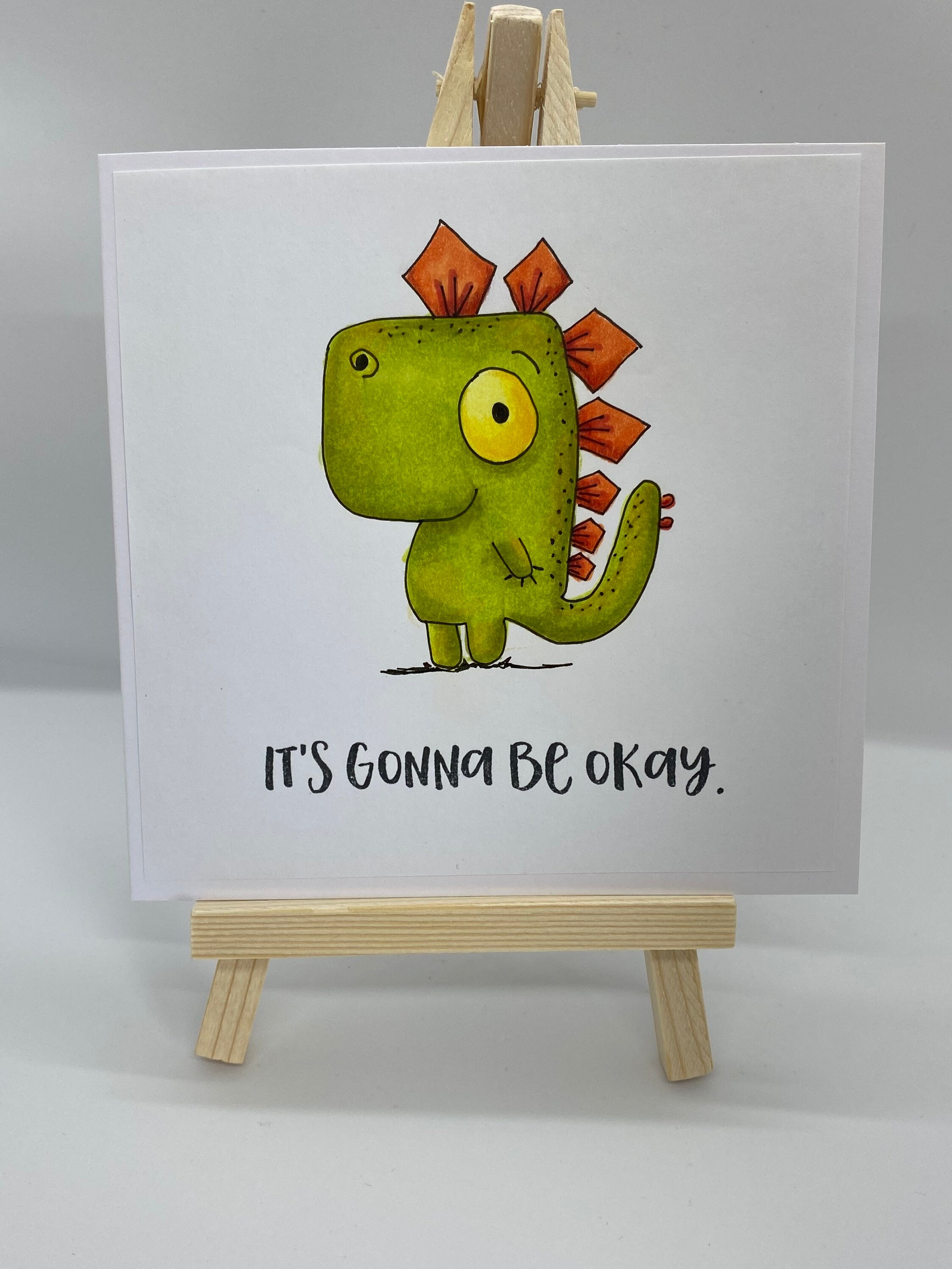 Handmade Dinosaur Encouragement Card - Etsy