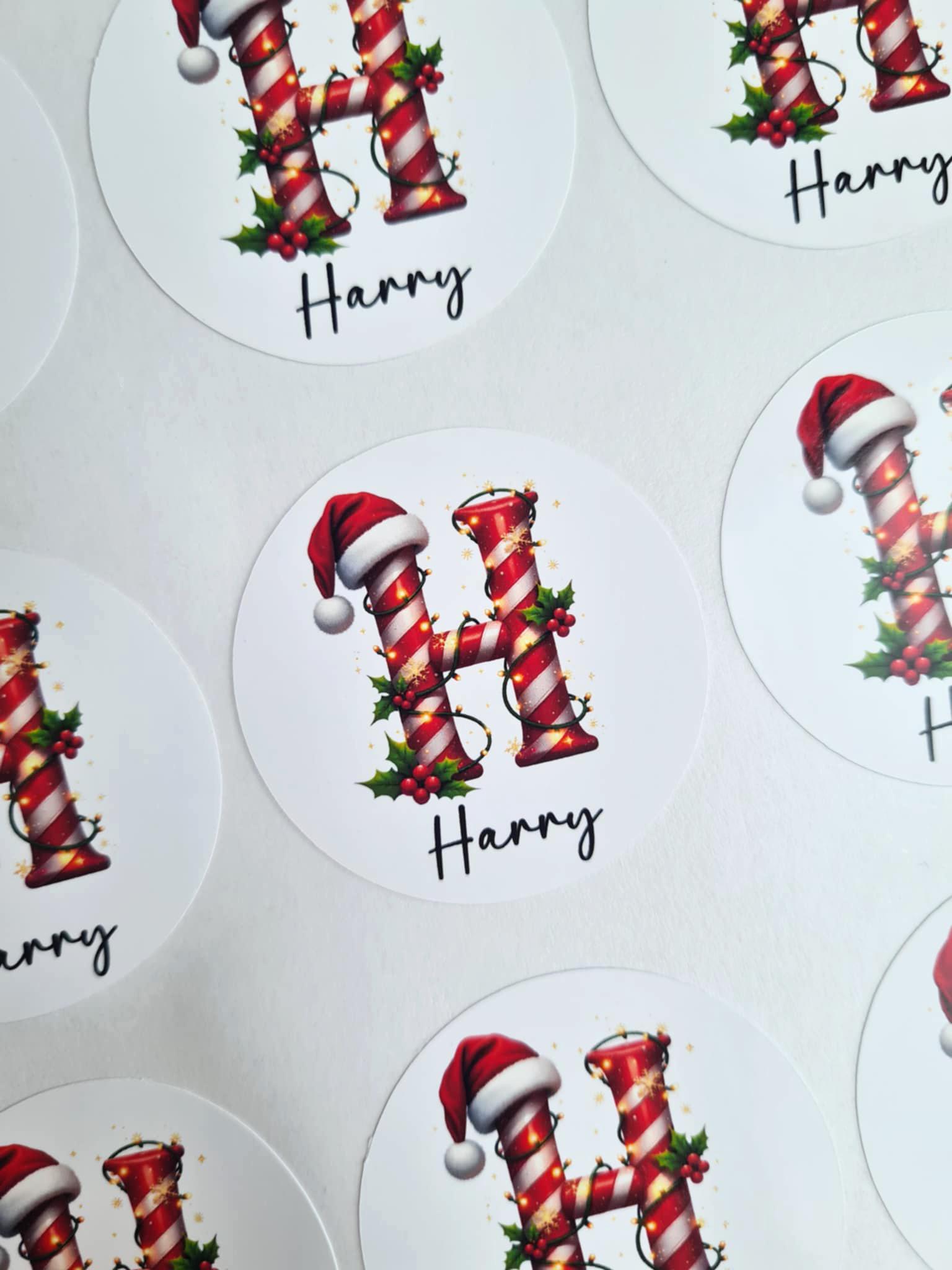 Personalised Christmas Stickers, Present Stickers, Name Stickers ...
