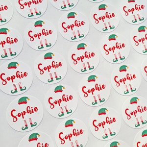 Personalised Christmas Stickers, Name Stickers, Christmas Labels ...