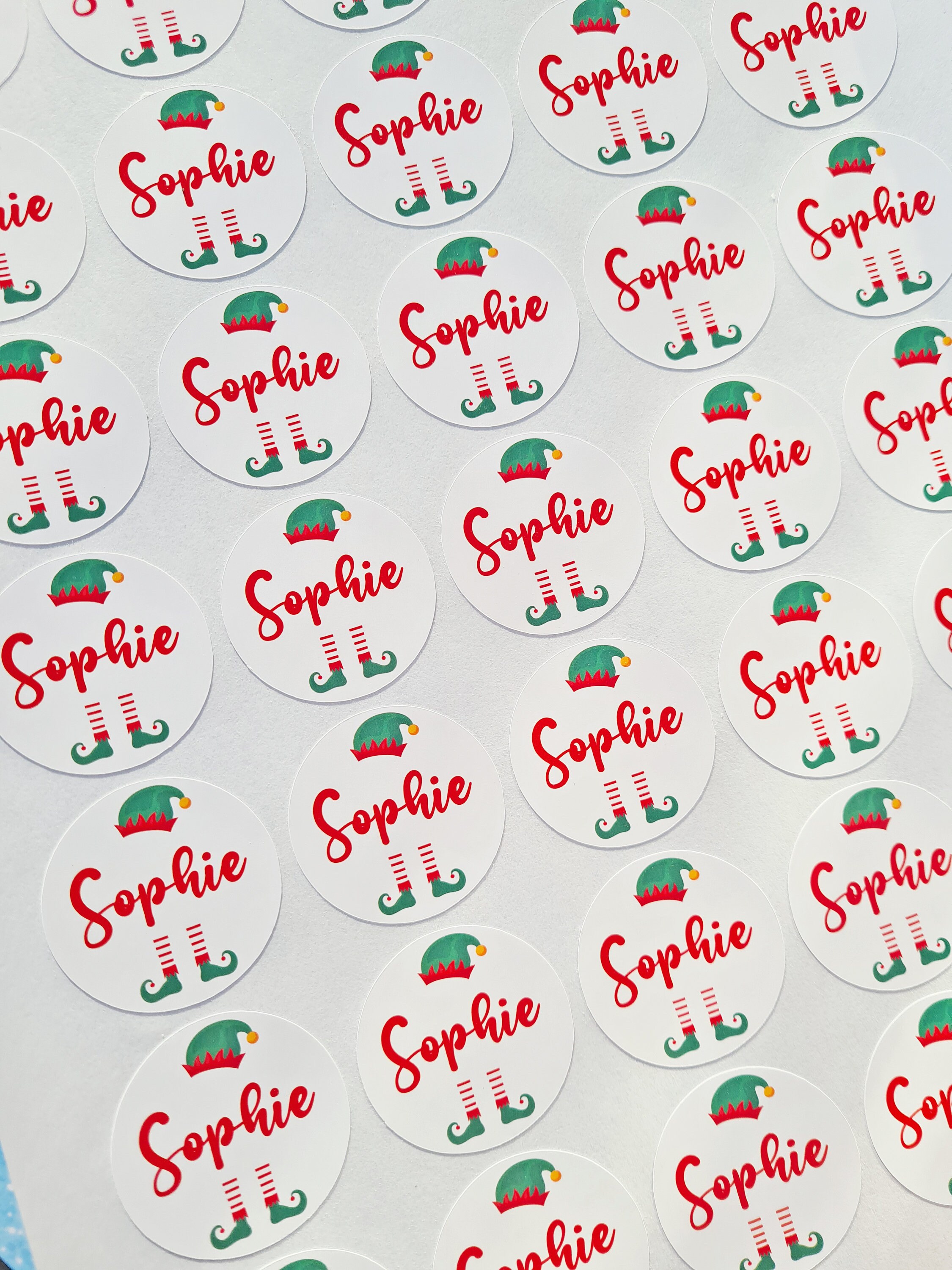 Personalised Christmas Stickers, Name Stickers, Christmas Labels ...